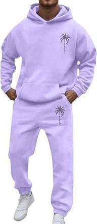 Generic Surv&ecirc;tement de sport 2026 pour homme - Ensemble complet 2 pi&egrave;ces avec sweat &agrave; capuche et pantalon de surv&ecirc;tement - Tenue athl&eacute;tique pour la marche, la