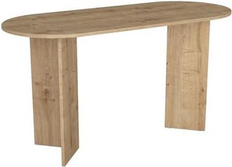 Vente-Unique Bureau Console TOPANIA Coloris Naturel Clair - Design &eacute;pur&eacute; et Moderne, Structure Stable, Parfait pour entr&eacute;e, Salon ou Espace de Travail, offrant Un 