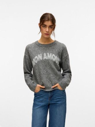 Vero Moda Strickpullover VMAMOREMIO LS O-NECK PULLOVER BOO