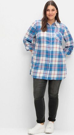 Sheego Klassische Bluse Flanellbluse