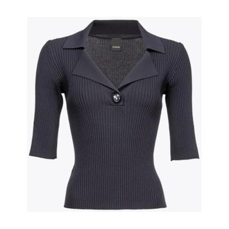 Pinko Costina Polo Shirt im Murcia-Stil - - Knitwear - Damen - Blau - M