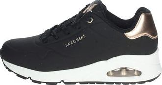 Skechers Uno Golden Air Baskets pour Femme, Black Durabuck White/Mesh Trim, 38.5 EU