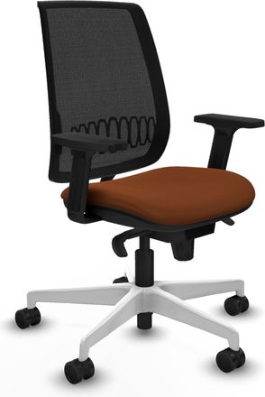 Piqueras y Crespo Alares B&uuml;rostuhl mit 2D-Armlehnen, h&ouml;henverstellbare Lendenwirbelst&uuml;tze, ausgestattet mit 5 Positionen und injiziertem Schaumstoff, Schwarz/Braun