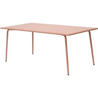 M&S Collection Table de jardin 180x90x73 cm en m&eacute;tal terracotta - BACA