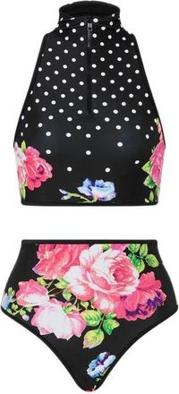 Moschino Femme, Maillots de bain, Multicolore, Taille: 32 FR Printed Lycra Bikini