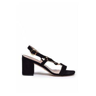 Stuart Weitzman Sandalo in Suede - Femme - Chaussures - Noir - Taille: 38 1/2 EU