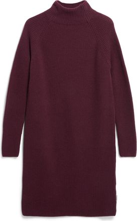 Armedangels Damen Strickkleid Relaxed Fit aus Bio-Woll Mix MILLAANA Relaxed Fit Dark Cranberry