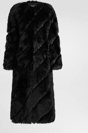 Dolce & Gabbana Mantel Aus Shearling - Frau Collection Schwarz 38