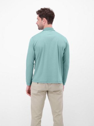 Lerros Langarm-Poloshirt mit Brusttasche und Logo-Badge