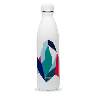 Qwetch Qwetch - Bouteille Isotherme Altitude Blanc 750ml - Gourde Nomade Inox - 24h Froid et 12h Chaud - Etanche, Sans BPA & R&eacute;utilisable - Gourde isotherme 