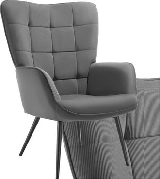 TecTake Tectake - Fauteuil Hygge rembourr&eacute;, ergonomique, charge maximale 150 kg