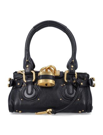 Chlo&eacute; Hobo Bags - Chlo&eacute; Small Paddington Grained Leather Bag - Gr. unisize - in Schwarz - f&uuml;r Damen