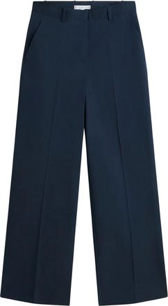 Tommy Hilfiger Femme, Pantalons, Bleu, Taille: 38 FR Cotton Wide Leg Pant