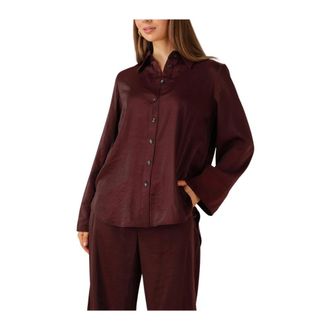 Beaumont Amsterdam Bordeaux Viskose Bluse f&uuml;r Damen - - Blouses & Shirts - Damen - Braun - M