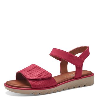 Jana Damen Sandalen flach mit Klettverschluss Vegan, Rosa (Fuxia), 38 EU