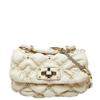 Valentino Sac bandouli&egrave;re mini doccasion - Femme - Pre-owned - Beige - Taille: ONE Size