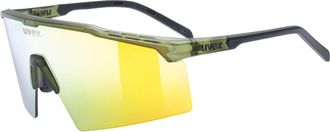 Uvex flowline - Sportbrille f&uuml;r Damen und Herren - 100% UVA-, B, C Schutz - beschlagfrei - olive matt - one size
