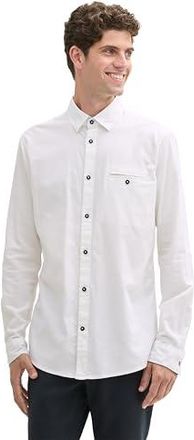 Tom Tailor 1043804 Chemise, 20000-White, XL Hommes