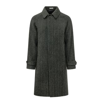Breras Milano Breras - Manteau long &agrave; chevrons Zagabria - Homme - Manteaux - Gris - Taille: S