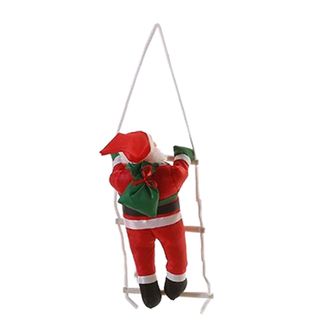 Generico Weihnachtsmannleiter - Lustige Weihnachtsmann-Kletterfigur mit Seil, f&uuml;r saisonale Feiertage, f&uuml;r Zuhause, Schule, Gesch&auml;ft, Einkaufszentrum, Weihnach