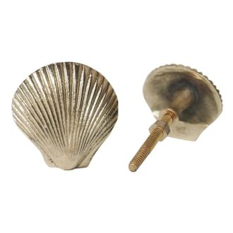 Doing Goods Poign&eacute;e de porte en laiton Shell Doing Goods
