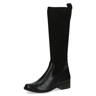 Caprice Bottes hautes pour femme sans talon Airmotion en cuir jusquau genou Largeur G, Noir/comb, 37.5 EU