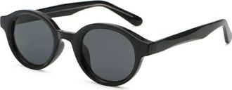 Generic Lunettes De Soleil Rondes D&eacute;coratives For Photos De F&ecirc;te, Hommes Et Femmes, Style Plage Et Vacances.(Black)