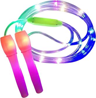 Generic Springseil f&uuml;r Damen: beleuchtetes Springseil, verstellbares LED-Fitnessband, wiederaufladbare Sprungausr&uuml;stung f&uuml;r Kraftwiderstand, rutschfestes Trai