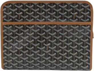 Goyard Pre-owned Jouvence Sac pochette en toile enduite - Femme - Pre-owned - Noir - Taille: ONE Size