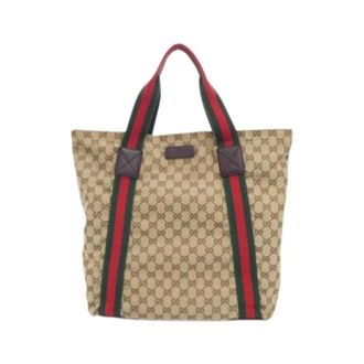 Gucci Sac cabas Pre-owned en toile - Femme - Pre-owned - Beige - Taille: ONE Size