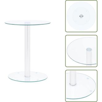 vidaXL Table basse Transparent 40 cm Verre tremp&eacute; - Table Basse Transparente - Table Basse Design - Meuble Salon - Table Dappoint - Table Caf&eacute;