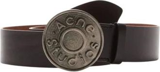 Acne Studios Ceinture P en jean avec rivets - Femme - Accessoires - Noir - Taille: S