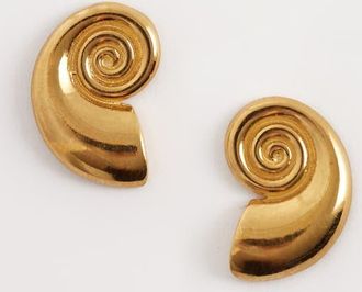 Seol + Gold Boucles doreilles coquillages en vermeil plaqu&eacute; or 18 carats-Dor&eacute;