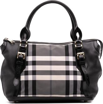 Burberry Hobo Bags - Beat Check Nylon Ellers Satchel - Gr. unisize - in Grau - f&uuml;r Damen