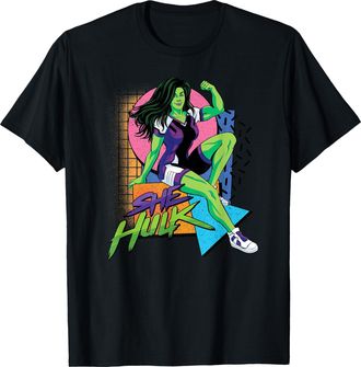 MARVEL Studios She-Hulk LA Retro Eighties Style Disney+ T-Shirt