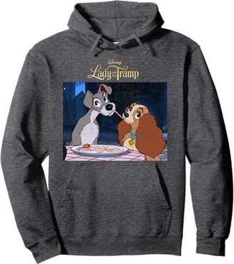 Disney Lady And The Tramp Iconic Scene Logo Pullover Hoodie