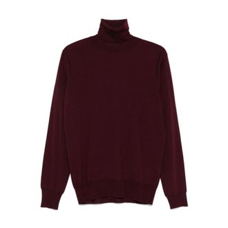 Paolo Pecora Violetter Wollrollkragenpullover - - Knitwear - Herren - Lila - L