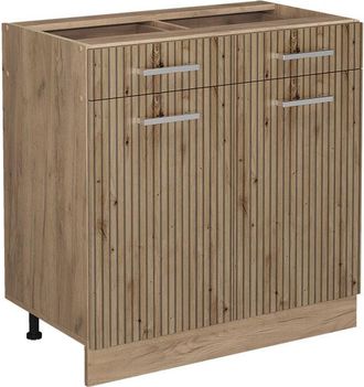 Vicco Meuble cuisine R-Line, Chêne Artisan, 80 cm sans plan de travail, Vicco