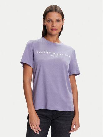 Tommy Hilfiger T-Shirt WW0WW40276 Violett Regular Fit