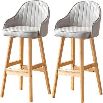 Generic Barhocker, K&uuml;cheninsel-Thekenst&uuml;hle, Holzgestell, Tragkraft 150 kg, gepolsterter hoher Barhocker