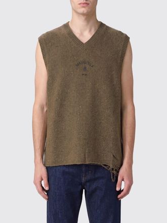 Maison Margiela Strickweste aus Wollmischung mit V-Ausschnitt und Logo