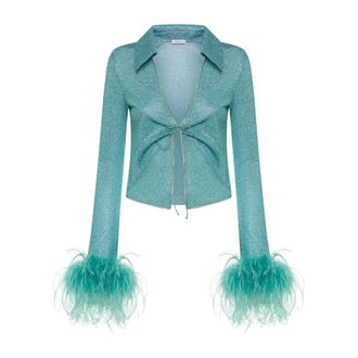 Os&eacute;ree Damen, Blusen & Hemden, Blau, MGr&ouml;&szlig;e