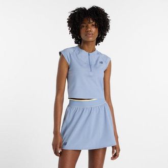 New Balance Damen Tournament Cap Top in Blau, Poly-Strick, Größe XL