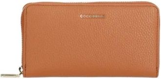 Coccinelle Femme, Accessoires, Orange, Taille: ONE Size Metallic Soft Large Zip Around Wallet