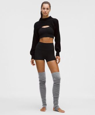 lululemon Evolution Beinw&auml;rmer - Gr&ouml;&szlig;e L/XL in Heathered Asphalt Grey