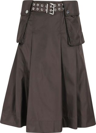 Ganni Femme, Jupes, Brun, Taille: 34 FR Midi Duchesse Skirt
