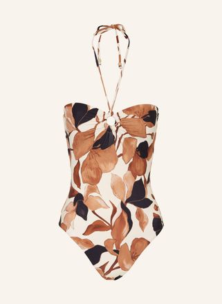 Seafolly Bandeau-Badeanzug Secret Garden schwarz