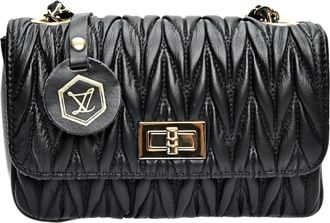Luisa Vannini Schwarz Rindsledertasche