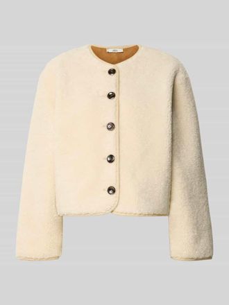 0039 Italy Jacke aus Teddyfell mit Knopfleiste Modell RICARDA