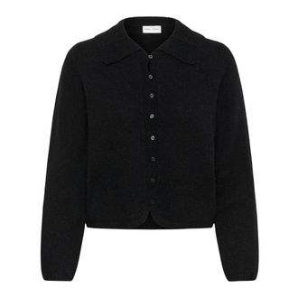 Part Two Strickjacke - - Knitwear - Damen - Schwarzk - L